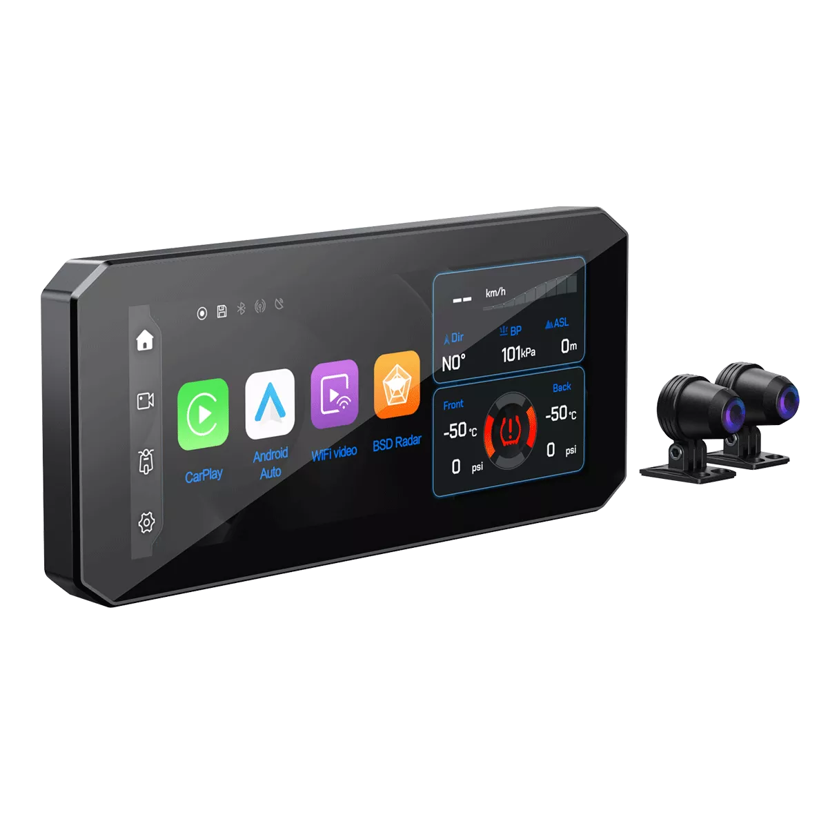 KeepFeel K68 / K55 – Portable Motorcycle Dash Cam with CarPlay & Radar ...